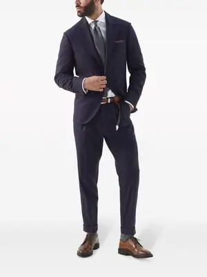Brunello Cucinelli Pinstripe Virgin-wool Blazer - Blue