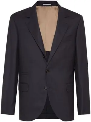 Brunello Cucinelli Houndstooth Virgin-wool Blazer - Grey