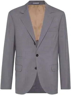 Brunello Cucinelli Notched-lapels Single-breasted Suit - Grey