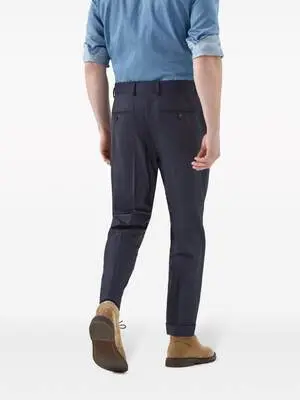 Brunello Cucinelli Tapered-leg Wool Trousers - Blue