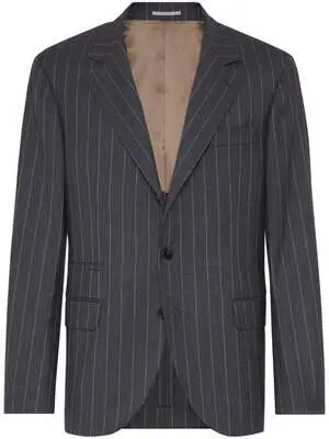 Brunello Cucinelli Chalk-stripe Wool Blazer