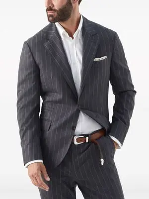 Brunello Cucinelli Chalk-stripe Wool Blazer