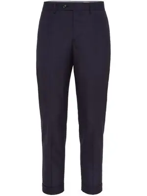 Brunello Cucinelli Straight-leg Cashmere Trousers - Blue