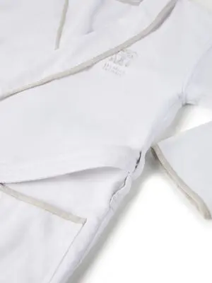 Brunello Cucinelli Logo-embroidered Bath Robe - White