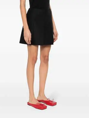 Marni Pleated A-line Mini Skirt - Black