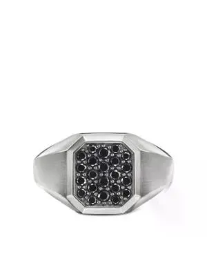 David Yurman Sterling Diamond Signet Ring