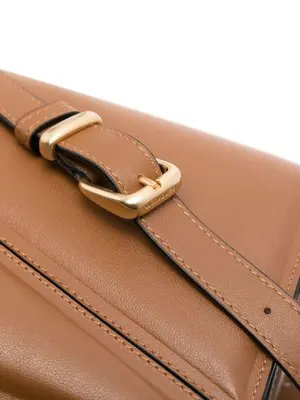 WANDLER Oscar Trunk Leather Crossbody Bag - Brown