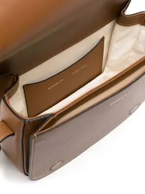 WANDLER Oscar Trunk Leather Crossbody Bag - Brown