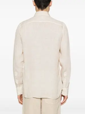 120% Lino Long-sleeves Linen Shirt - Neutrals