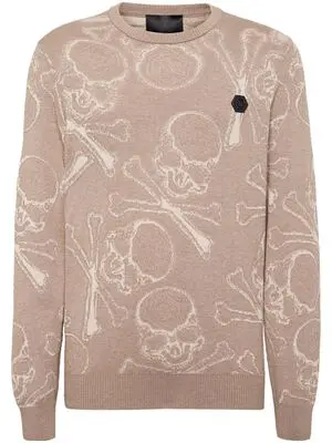 Philipp Plein Skull & Bones Jacquard Jumper