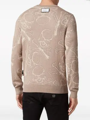 Philipp Plein Skull & Bones Jacquard Jumper