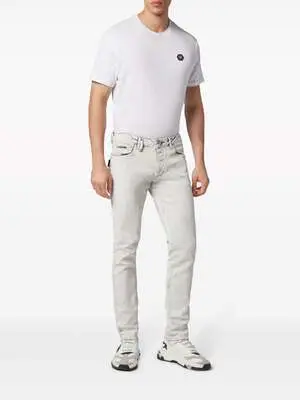Philipp Plein Skull-stamp Skinny Jeans - Neutrals