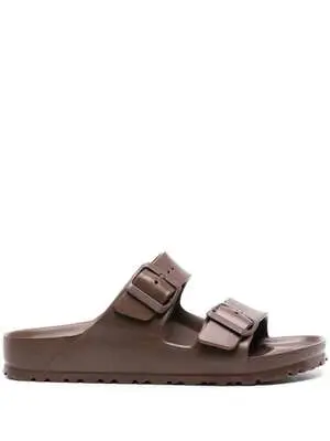BIRKENSTOCK Arizona Buckle Slides - Brown