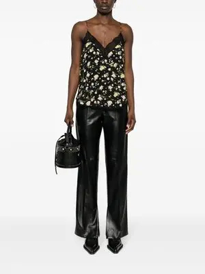 Zadig&Voltaire Floral-print Crepe Top - Black