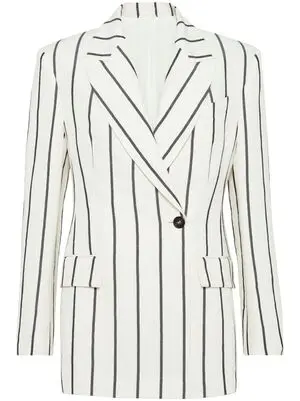 Brunello Cucinelli Striped Double-breasted Blazer