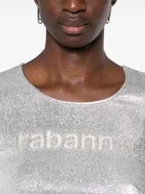 Rabanne Gem-logo Cropped T-shirt