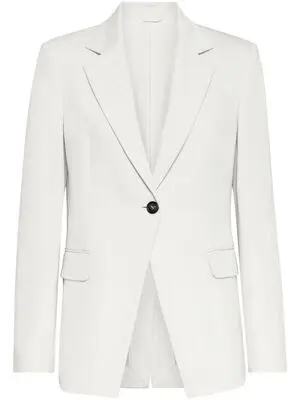 Brunello Cucinelli Gabardine-weave Single-breasted Blazer
