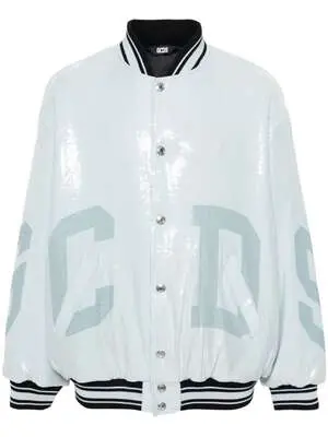 Gcds Sequined Varsity Logo Bomber Jacket