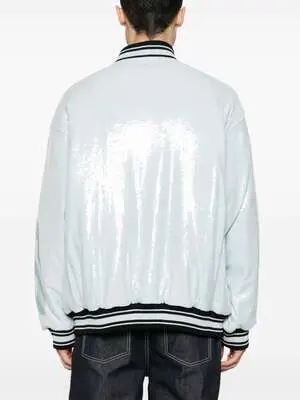 Gcds Sequined Varsity Logo Bomber Jacket