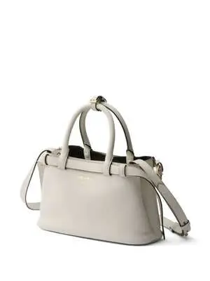 Prada Small Buckle Tote Bag - White
