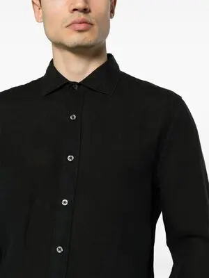 120% Lino Button-up Shirt - Black