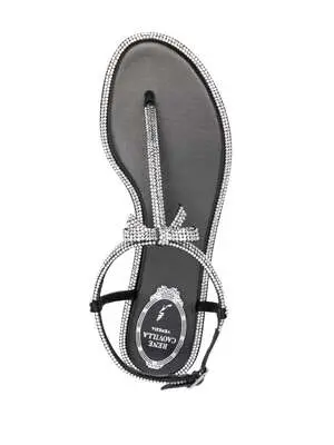 Rene Caovilla Diana Crystal-embellished Sandals - Black