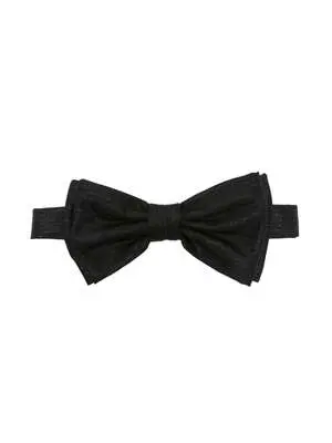 LARDINI Glitter-detail Bow Tie - Black