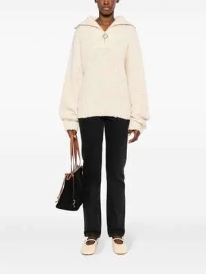 Ami Brushed Half-zip Jumper