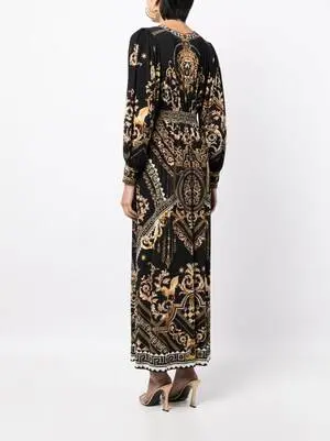 Camilla Graphic-print Long-sleeve Dress