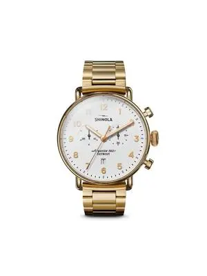 Shinola Canfield 43mm Chronograph Watch - Gold
