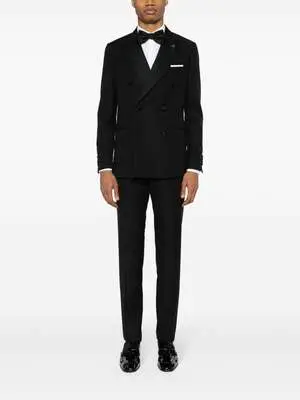 LARDINI Double-breasted Wool-blend Suit