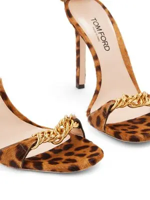 TOM FORD Zenith 105mm Calf-hair Sandals