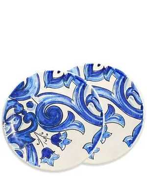 Dolce & Gabbana Porcelain Bread Plates - Blue