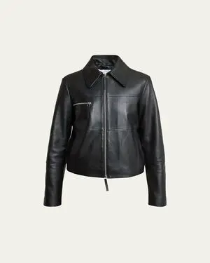 Proenza Schouler White Label Annabel Leather Jacket - Black