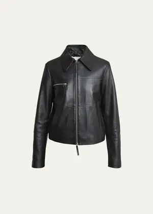 Proenza Schouler White Label Annabel Leather Jacket - Black