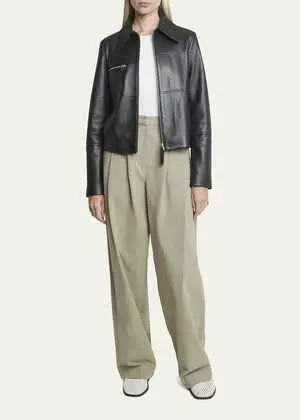 Proenza Schouler White Label Annabel Leather Jacket - Black