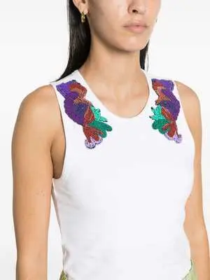 Dorothee Schumacher Bead-embroidered Tank Top