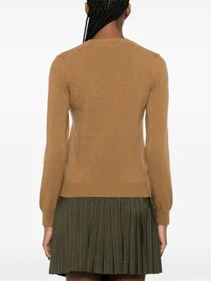 Play Comme Des Garcon Heart Logo Wool Jumper - Neutrals