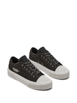 Marc Jacobs Distressed Canvas Sneakers - Black
