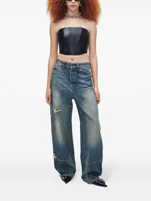 Marc Jacobs Strapless Leather Corset Top