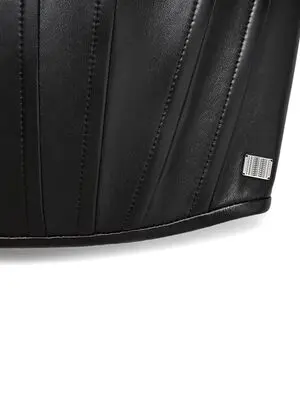 Marc Jacobs Strapless Leather Corset Top