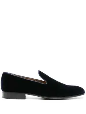GIANVITO ROSSI Jean Velvet Loafers