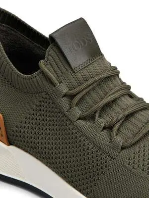 TOD'S Panelled Knit Sneakers - Green