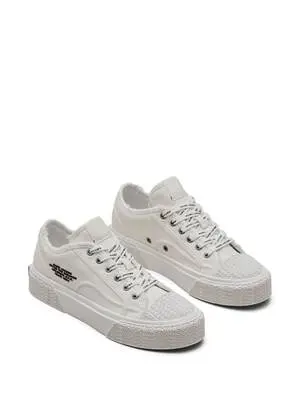 Marc Jacobs Distressed Canvas Sneakers - White
