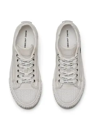 Marc Jacobs Distressed Canvas Sneakers - White