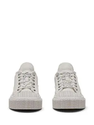 Marc Jacobs Distressed Canvas Sneakers - White