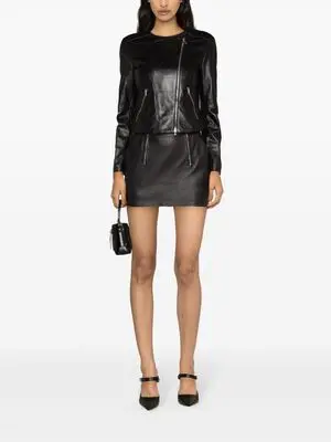 Patrizia Pepe Zip-up Leather Biker Jacket