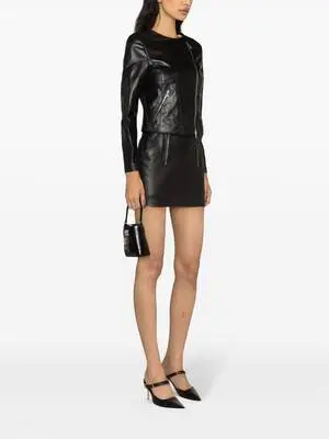 Patrizia Pepe Zip-up Leather Biker Jacket