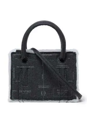 DENTRO Mini Otto Leather Tote Bag - Grey