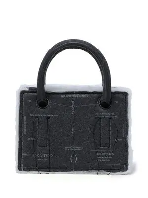 DENTRO Mini Otto Leather Tote Bag - Grey
